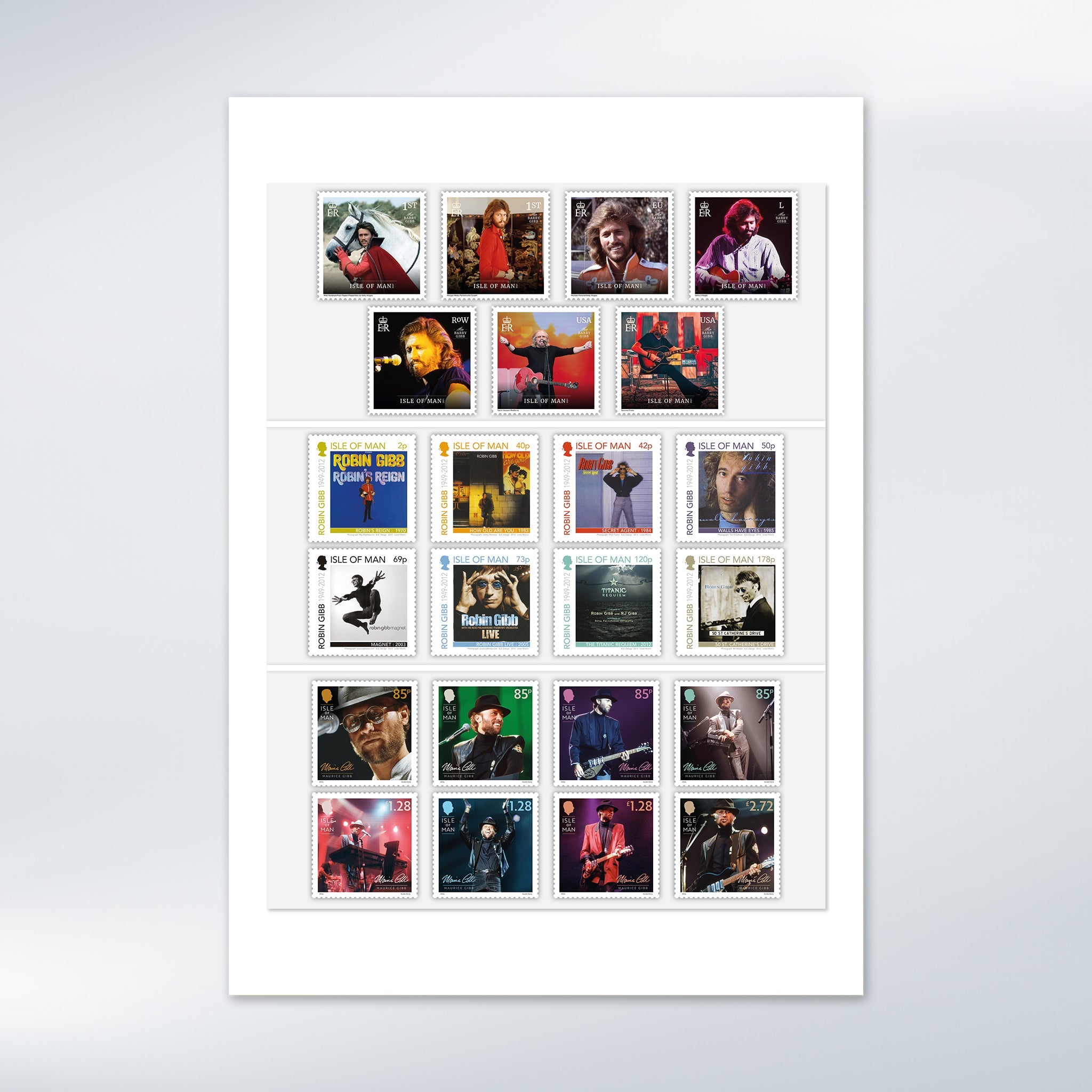 Bee Gee Brothers Collection – Isle of Man Stamps and Coins