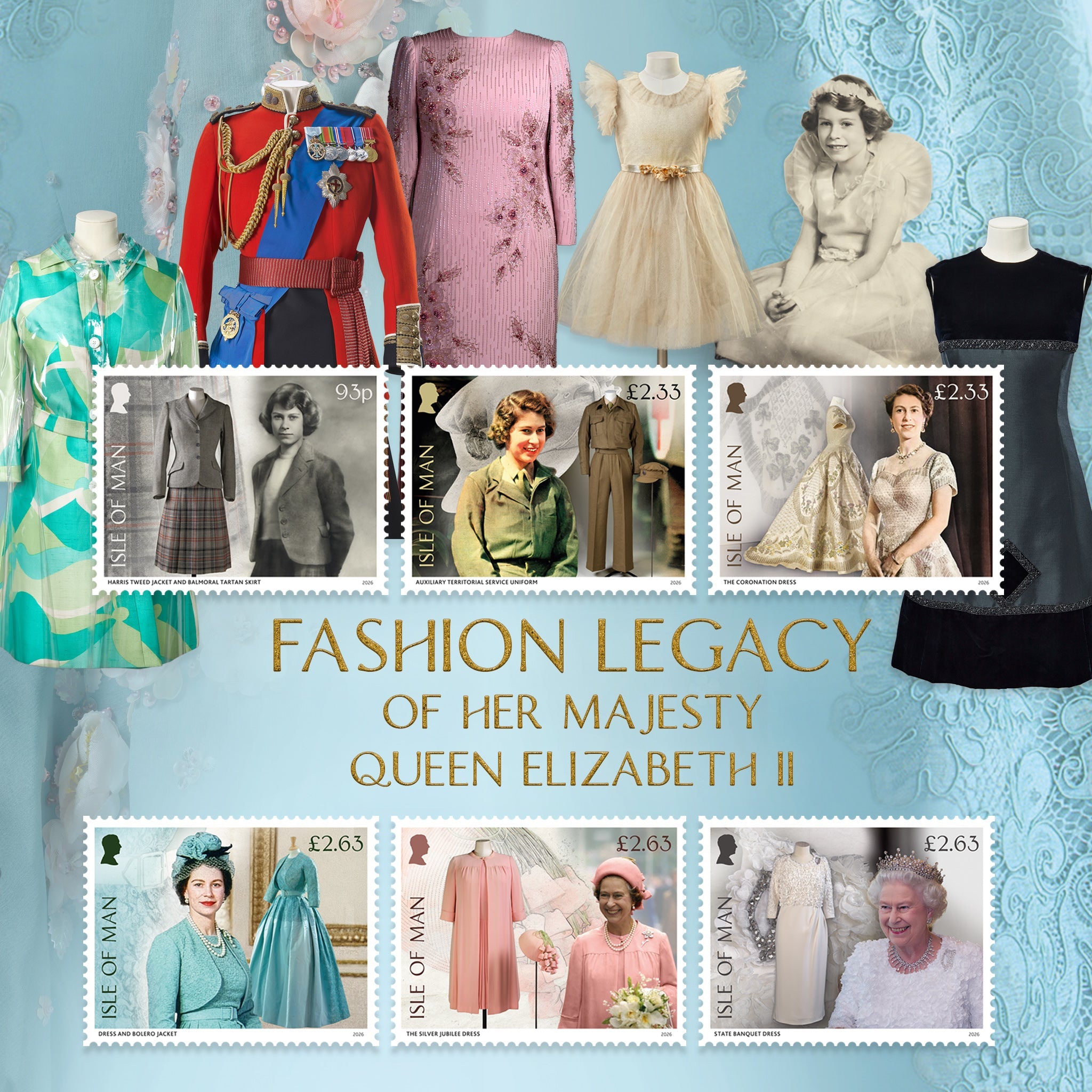 Fashion Legacy of Her Majesty Queen Elizabeth II – Isle of Man Stamps ...